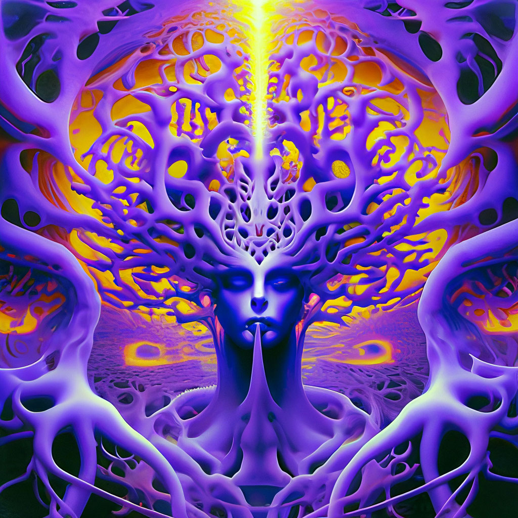 "The psychedelic lilac neuro-art" — image created in Shedevrum
