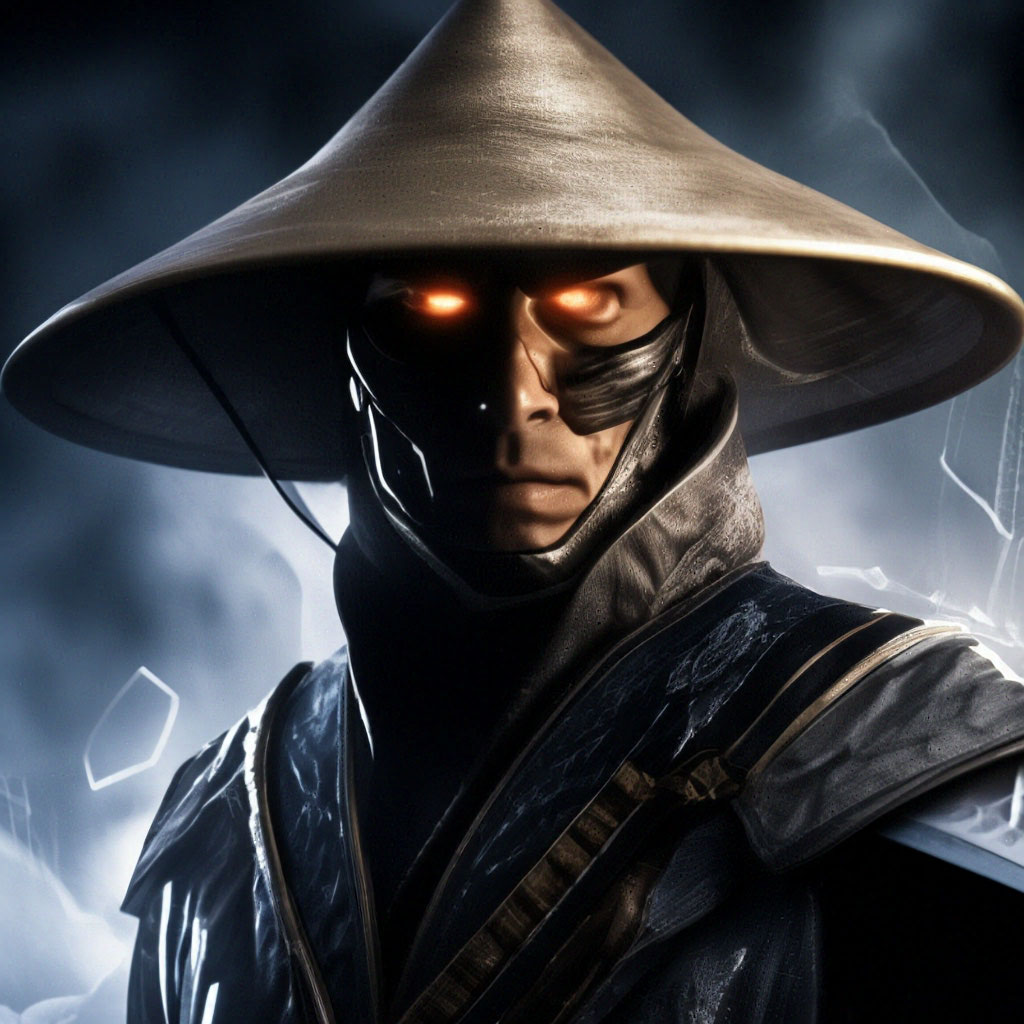 "Cyber Raiden, Mortal Kombat 9,In a fighting stance ready for an otake ...