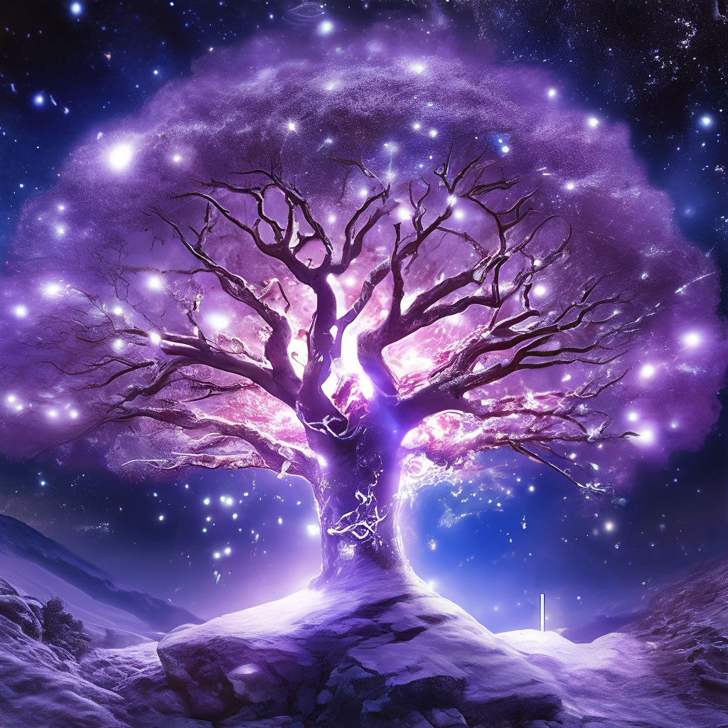 "︎ ︎ The tree of life ︎ ︎ ︎ ︎ ︎ ︎ Tree of life, lavender, luminous ...