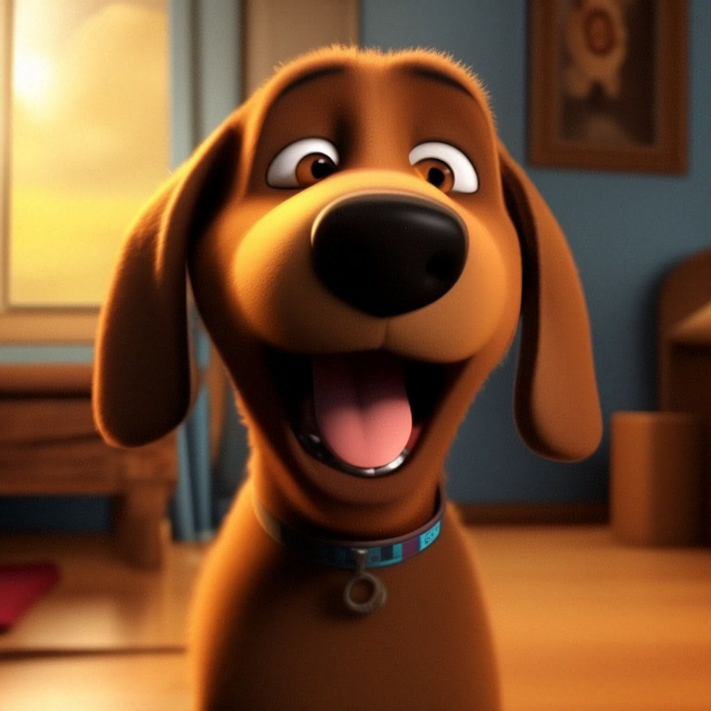 "Brown dog Ben yawns from the game My talking Tom is a friend" — image ...