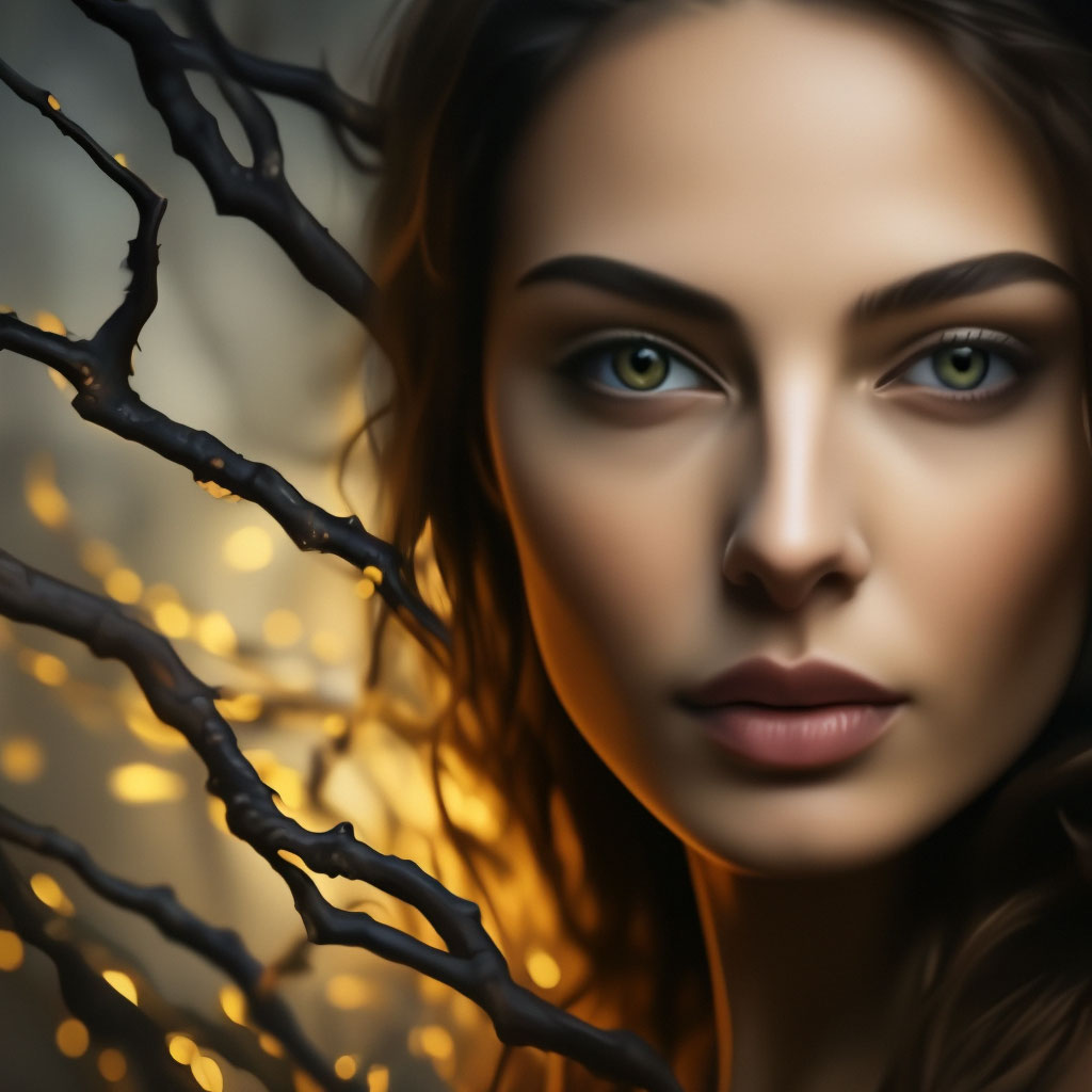 "Symbolism in the style of neorealism, amber eyes, surrealism, drawing ...
