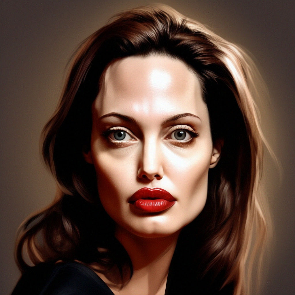 "Sharsh on Angelina Jolie" — image created in Shedevrum