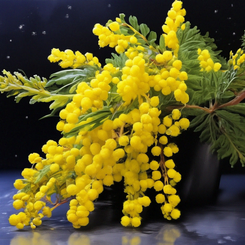 "8::M::A::R::T::A mimosa branch, splashes, side light, juicy ...