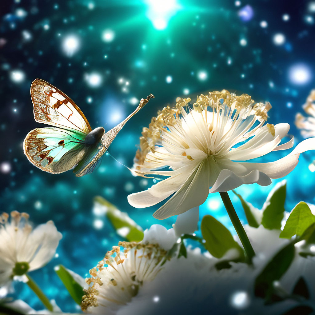 "Dandelion and magnolia hybrid flowers in the snow, fabulous ...