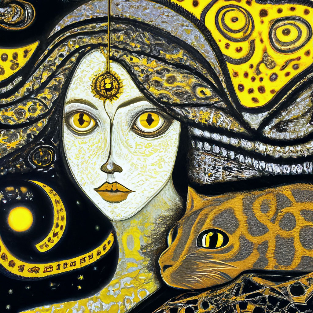 "Surrealism in the style of symbolism, a girl with a long nose like ...