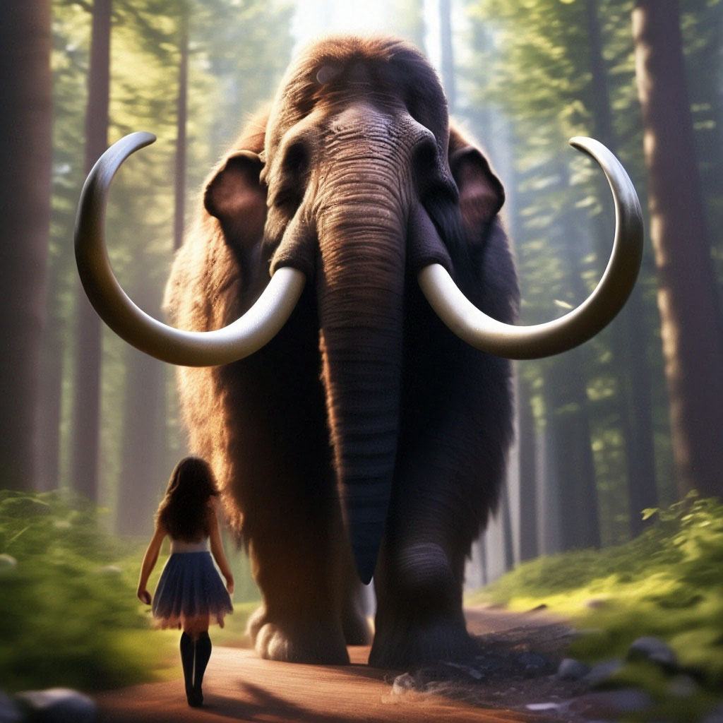"The mammoth fairy" — image created in Shedevrum