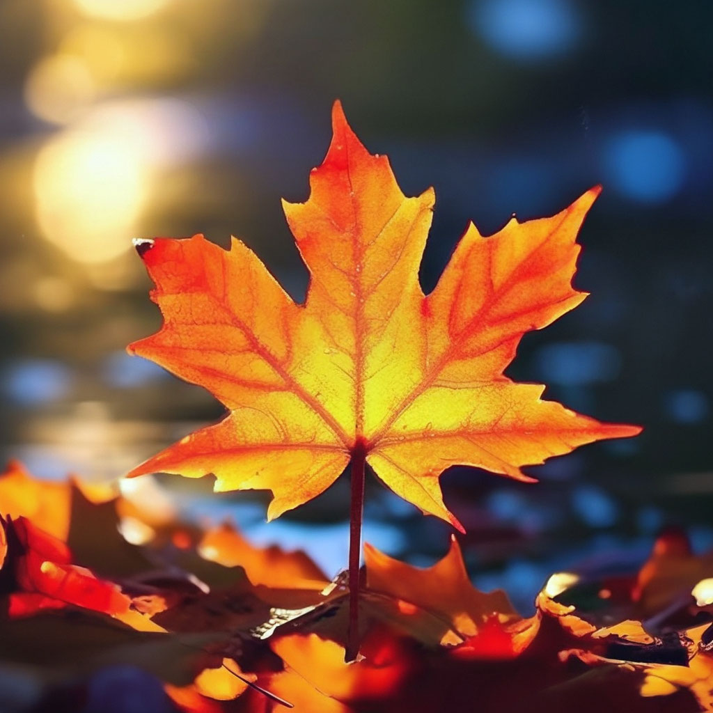 "There, there in September The maple leaf glowed like a star I was ...
