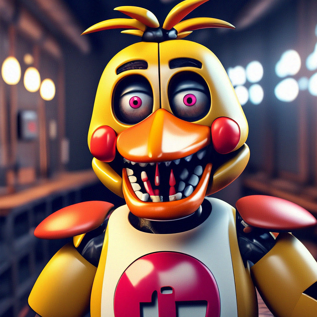 "Chika from FNAF" — image created in Shedevrum