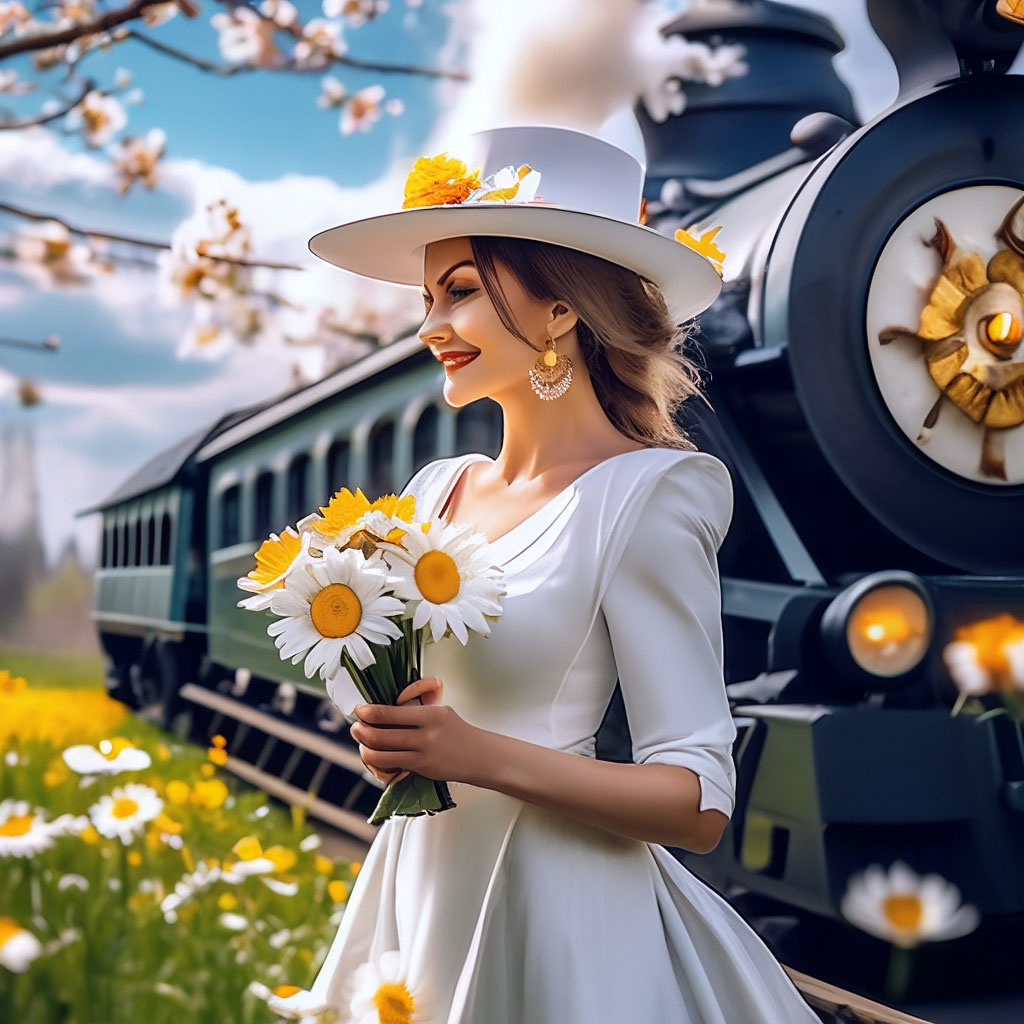 " A steam train from Romashkovo is carrying spring. A cute fairy-tale ...