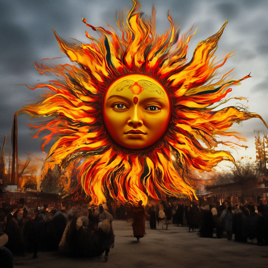 "Yarilo, Maslenitsa ," — image created in Shedevrum