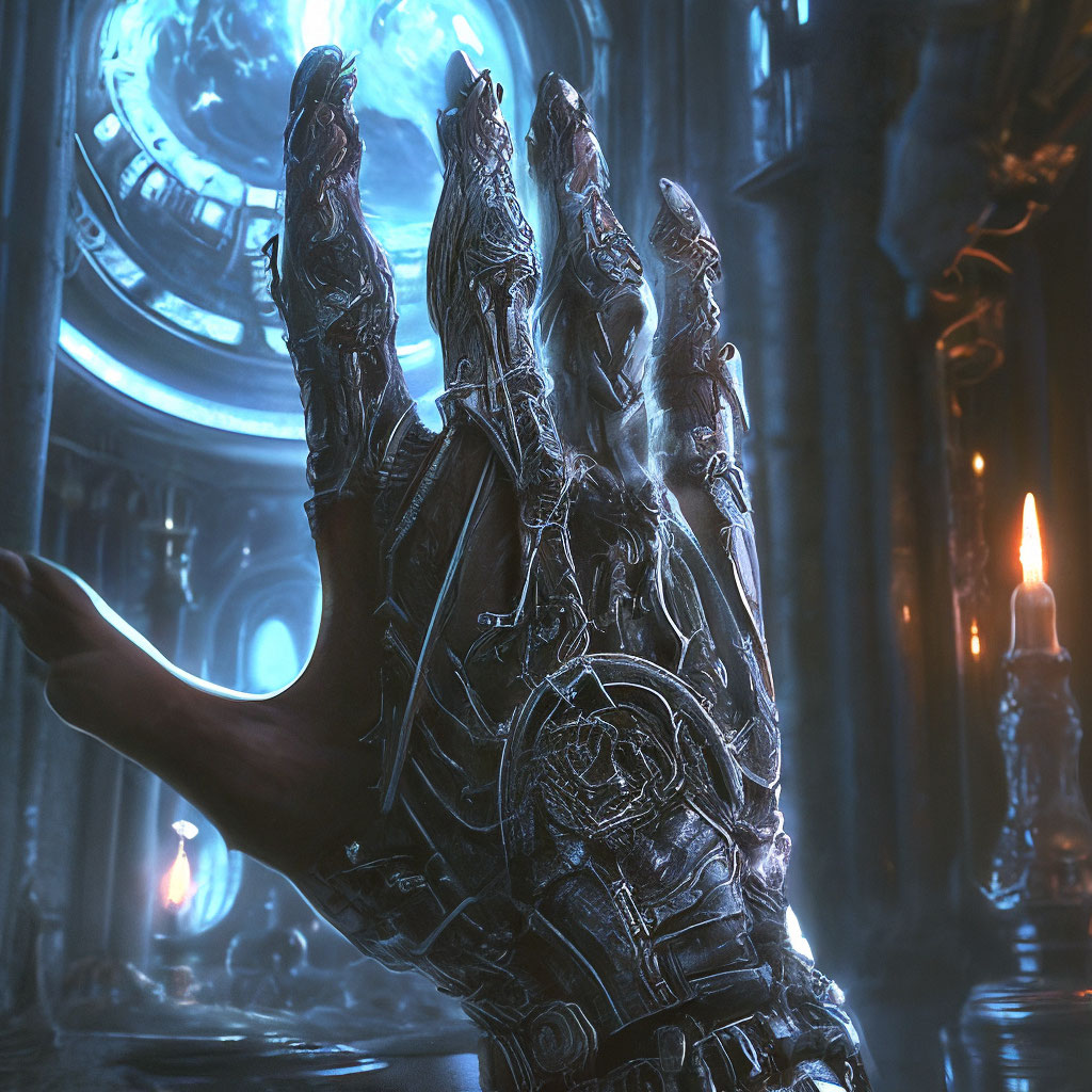 "Hands of necromancy, gothic, dark fantasy, surrealism, high detail ...