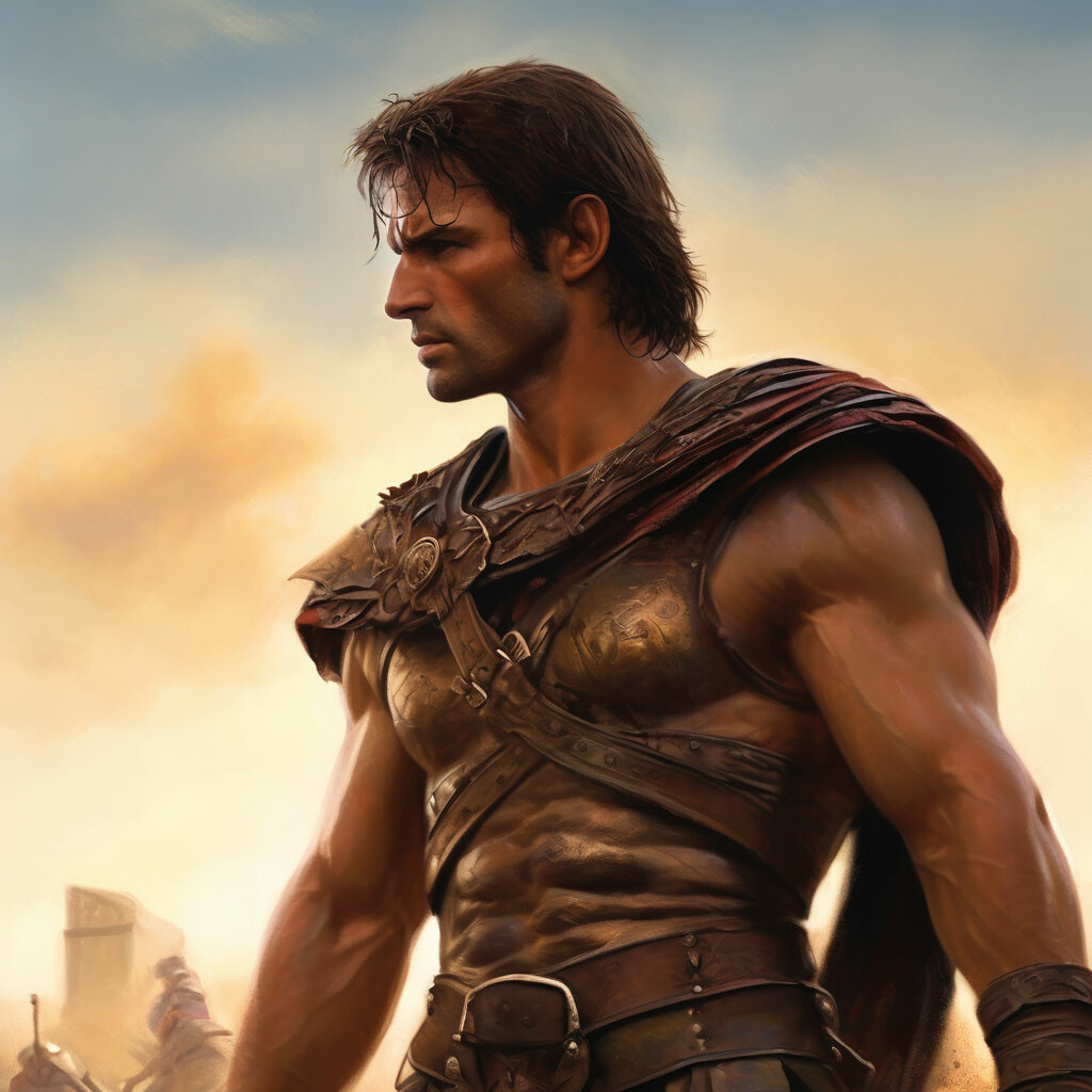 "💪 movie frame painting in the style of Boris Vallejo, Spartacus ...