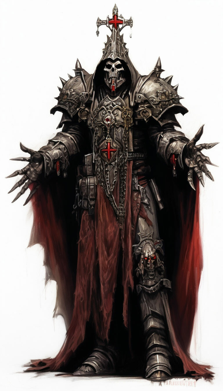 "Warhammer 40,000 creep pantific father Remus, evil open mouth,rusty ...