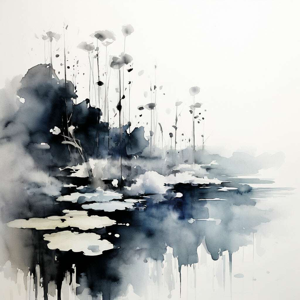 "Stylized ink wash elegance, …" — image created in Shedevrum