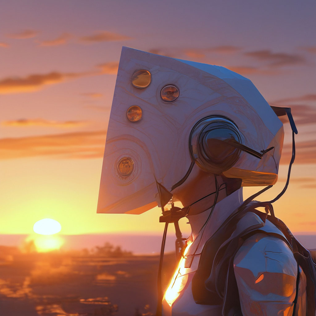 "Human radio receiver hybrid …" — image created in Shedevrum