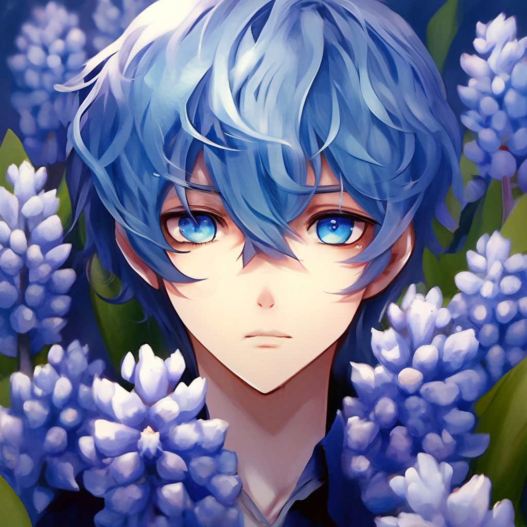 "Hyacinth hyacinth guy,anime guy,handsome anime guy,blue hyacinth ...