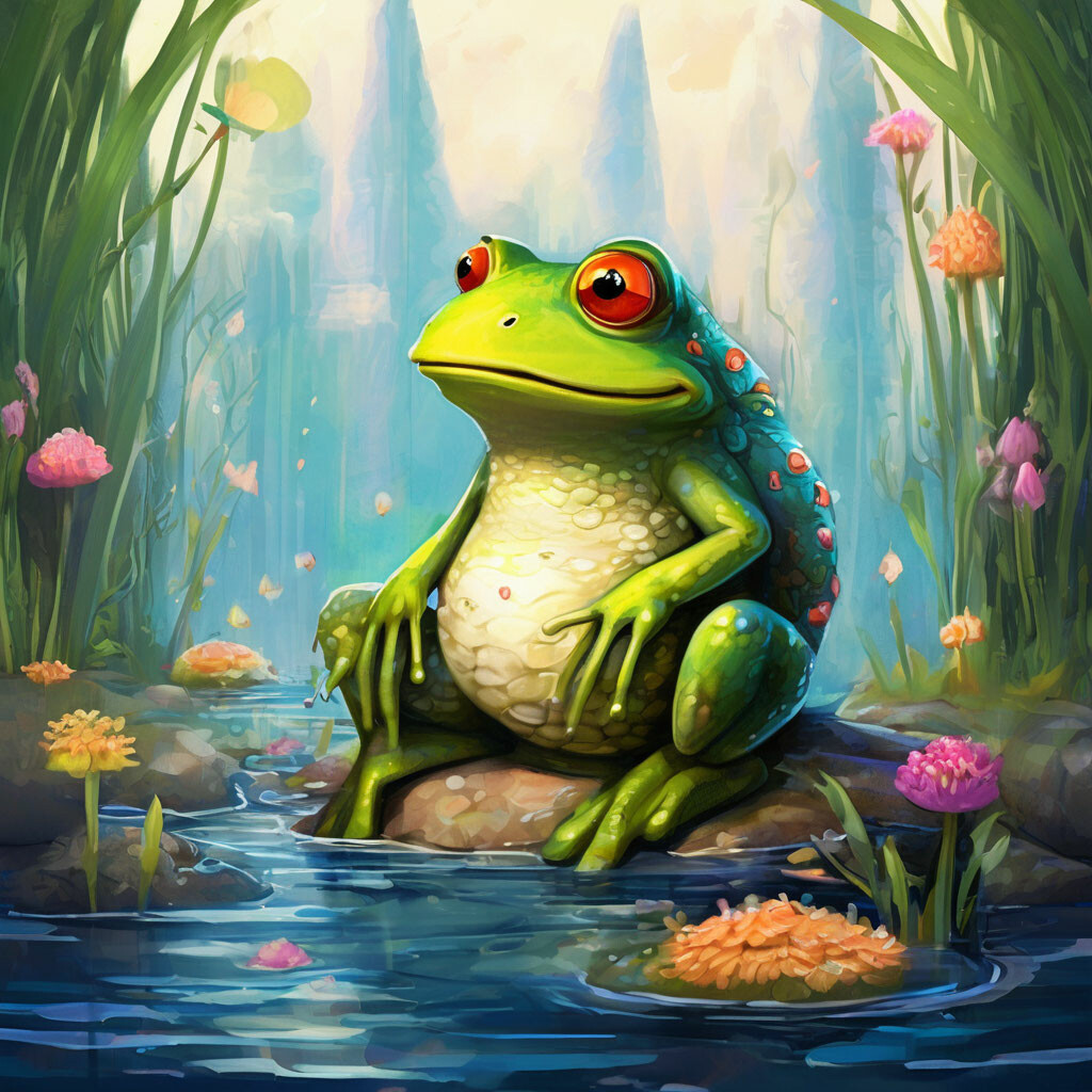 "Frog princess children's illustration in the style of Alexander ...