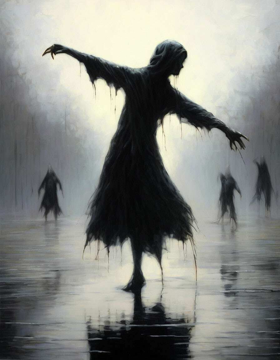 ". A ghost dancing in a puddle beauty art style Alexander sulimov ...