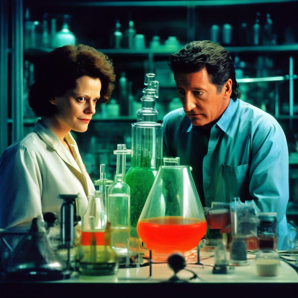"Two scientists Sigourney Weaver together with Dustin Hoffman in the ...