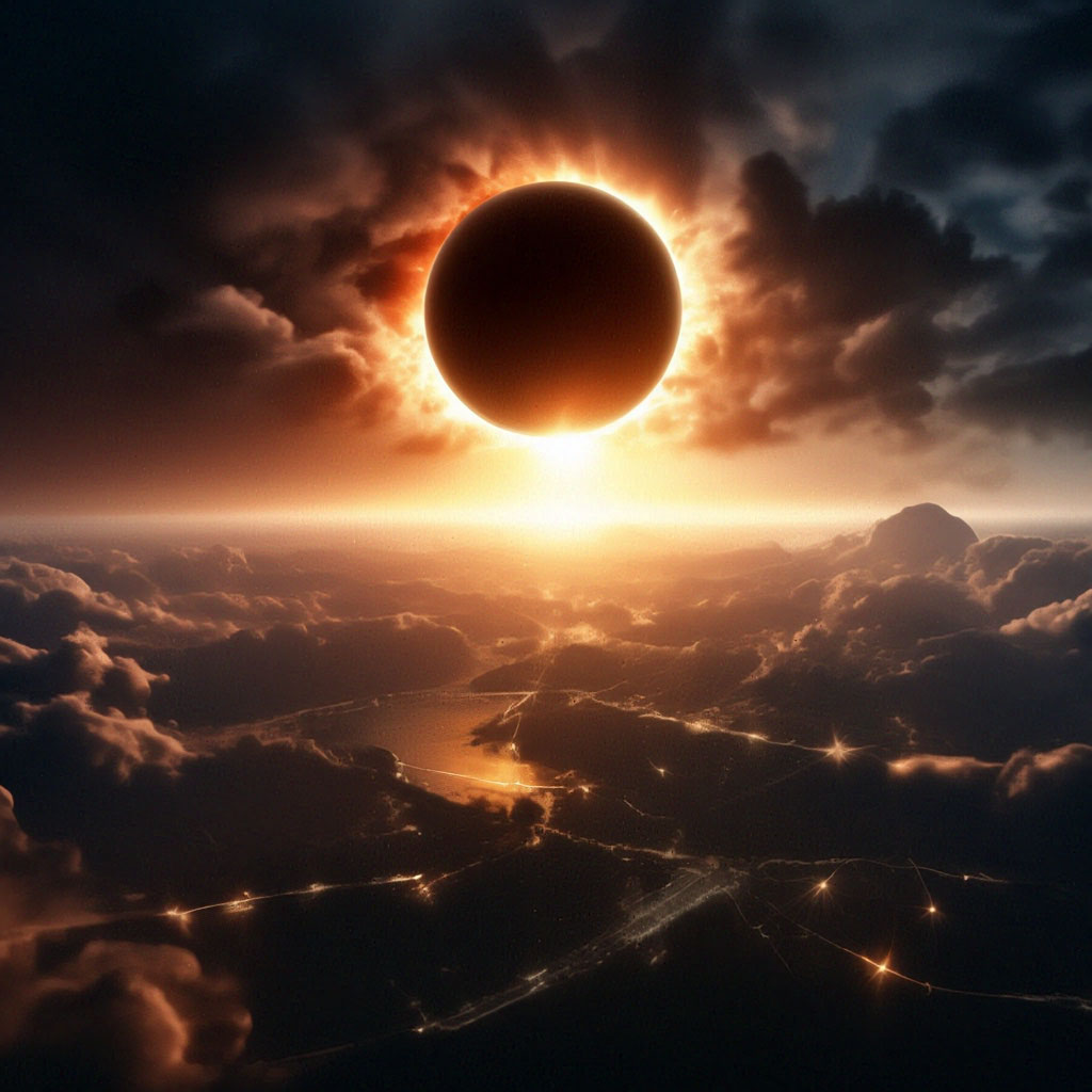 "The worldview of science eclipse-metrics" — image created in Shedevrum