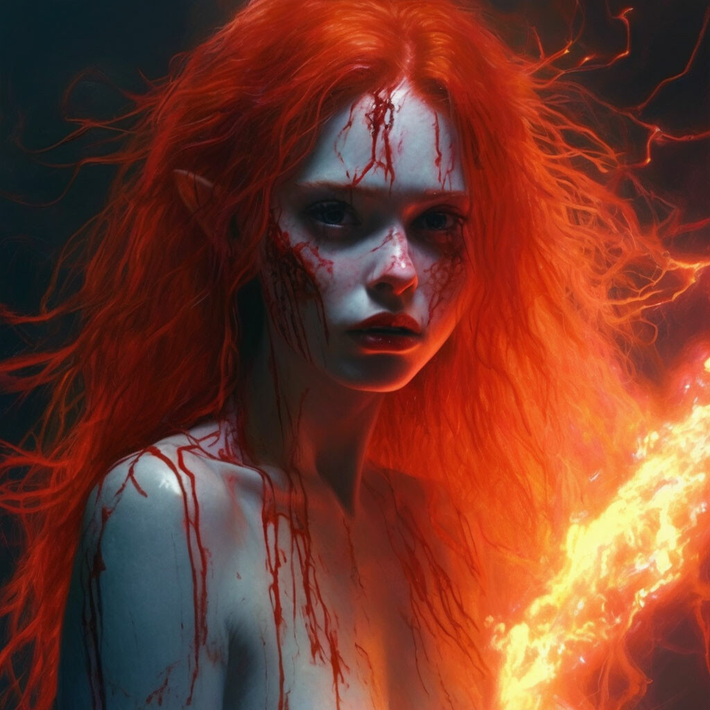 "Elf vampire demon ,fire … | diskkom…" — image created in Shedevrum