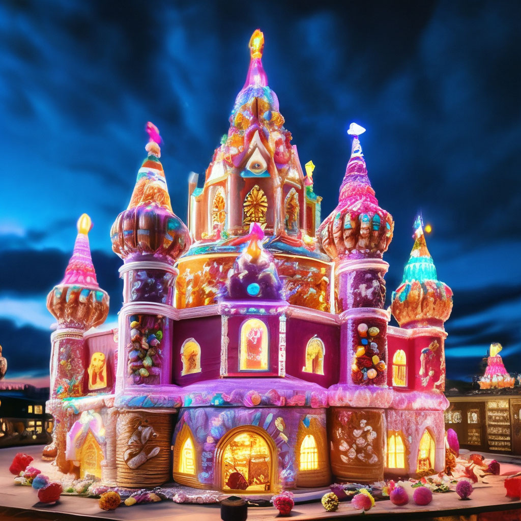 "In the Night City there is a huge multi-storey Easter roast Castle ...