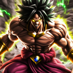 «Legendary Supersyan Broly, maximum power» — video created in Shedevrum