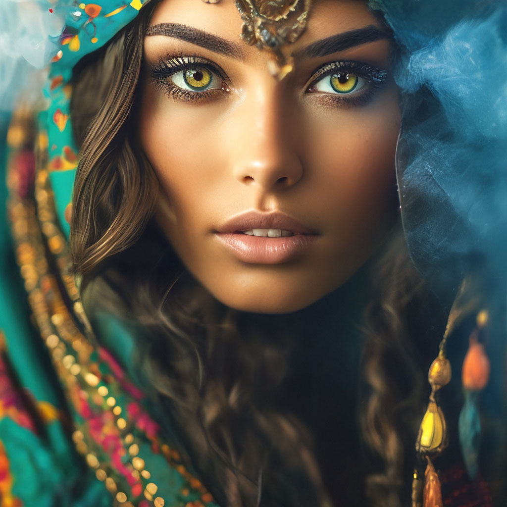 "Esmeralda. Unrealistically beautiful gypsy, long eyelashes, brown ...