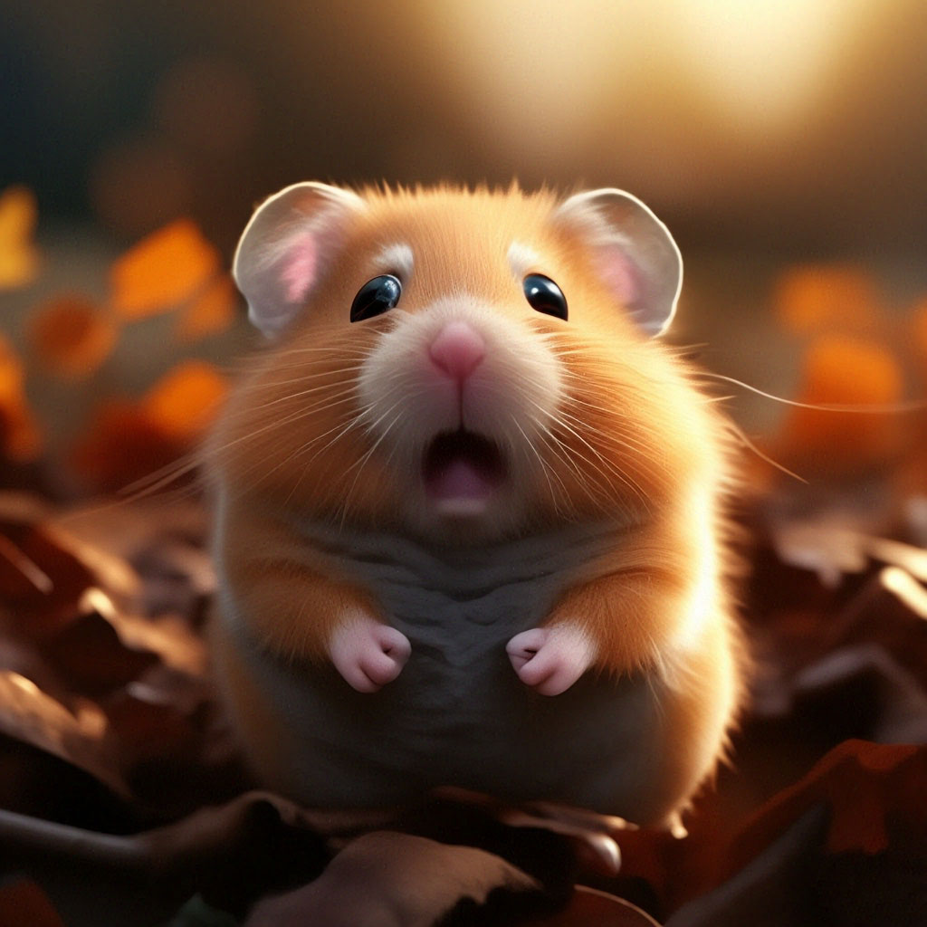"The hamster is crying" — image created in Shedevrum