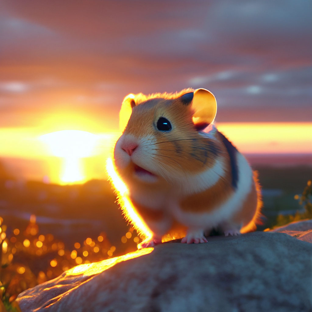 "Dzungarian Hamster, light from above…" — image created in Shedevrum