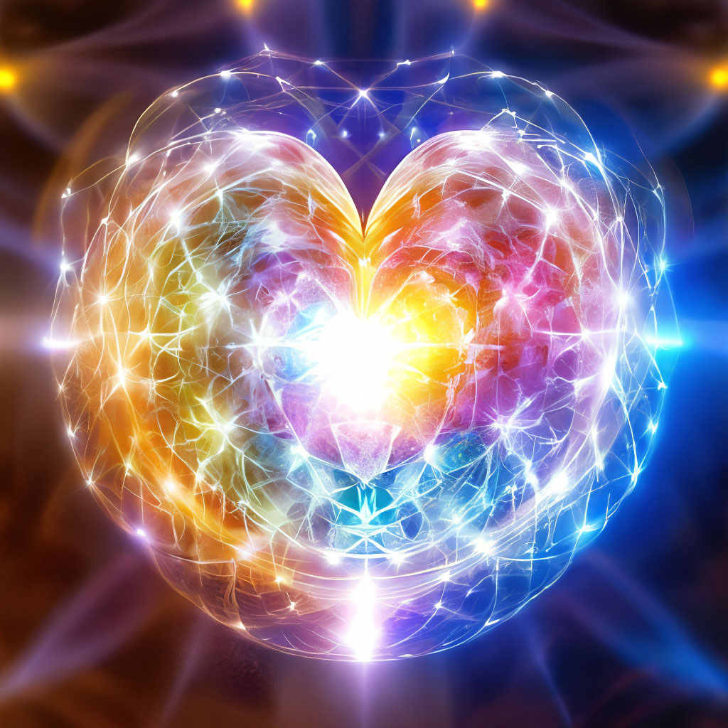"The sphere of the Spiritual Heart white crystal clear psychic energy ...