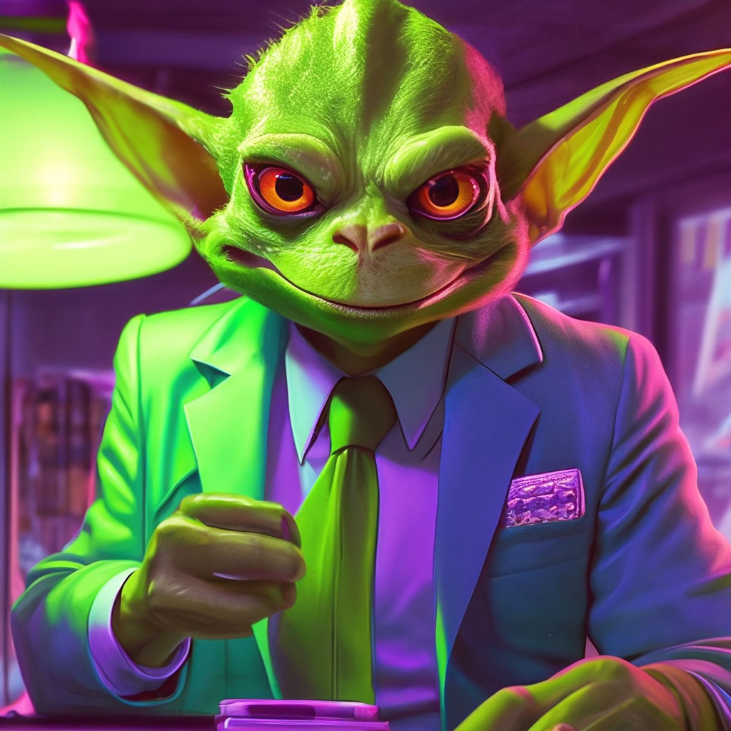 Goblin Agent 007" — image created in Shedevrum