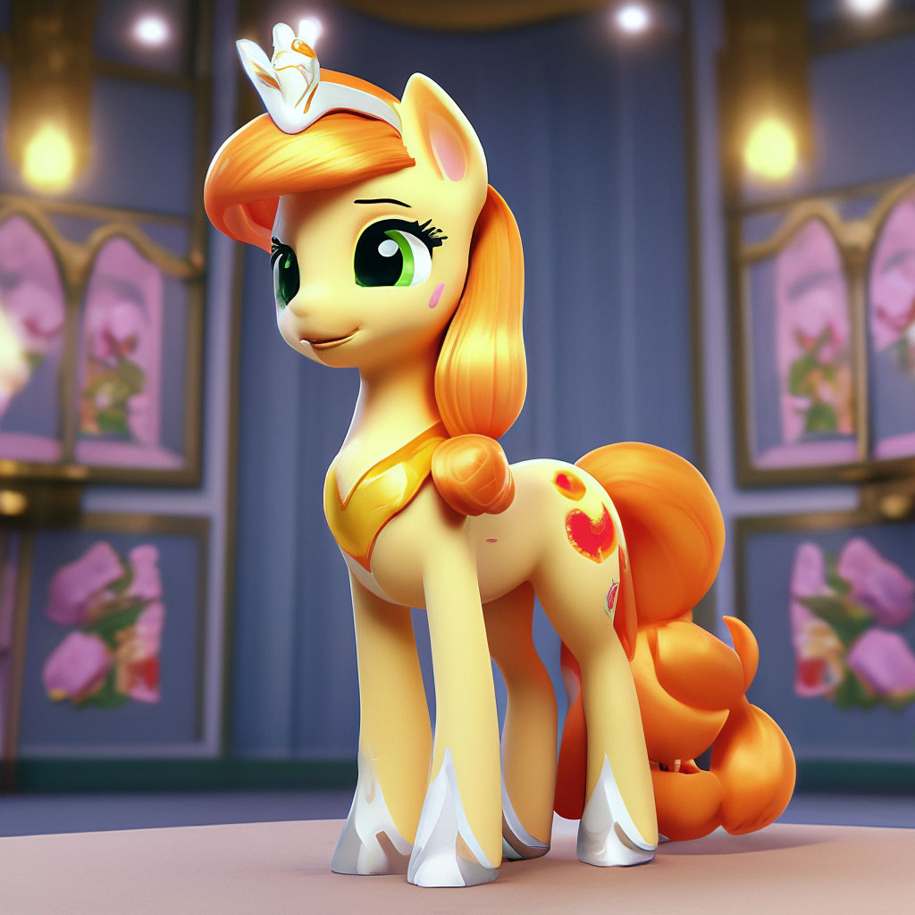 ", Princess apple Jack orange adult pony mlp, full height, wings pinned ...