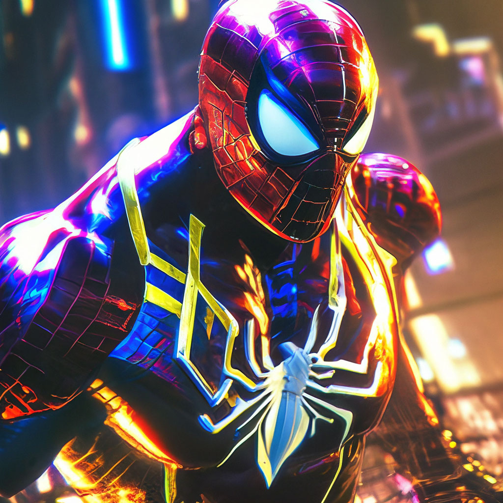 "Spider-Man defeated Thanos, professional photo, realistic, high ...