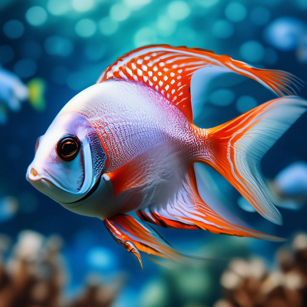 "Beautiful fish in the ocean , beautiful, realistic, professional photo ...