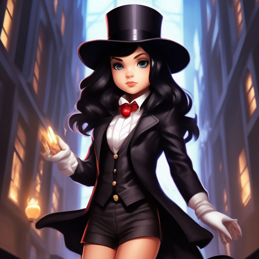 "Comics style art, Zatanna, loli version, full hight" — image created ...