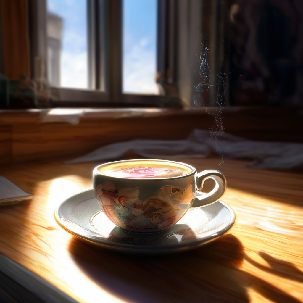 "Good morning, cartoon style, hyperrealism, fine crayon drawing ...