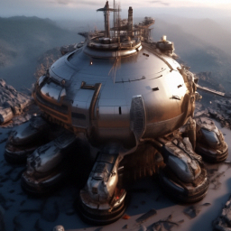 «Super massive 5000 meter high krang's technodrome on tracked treads ...