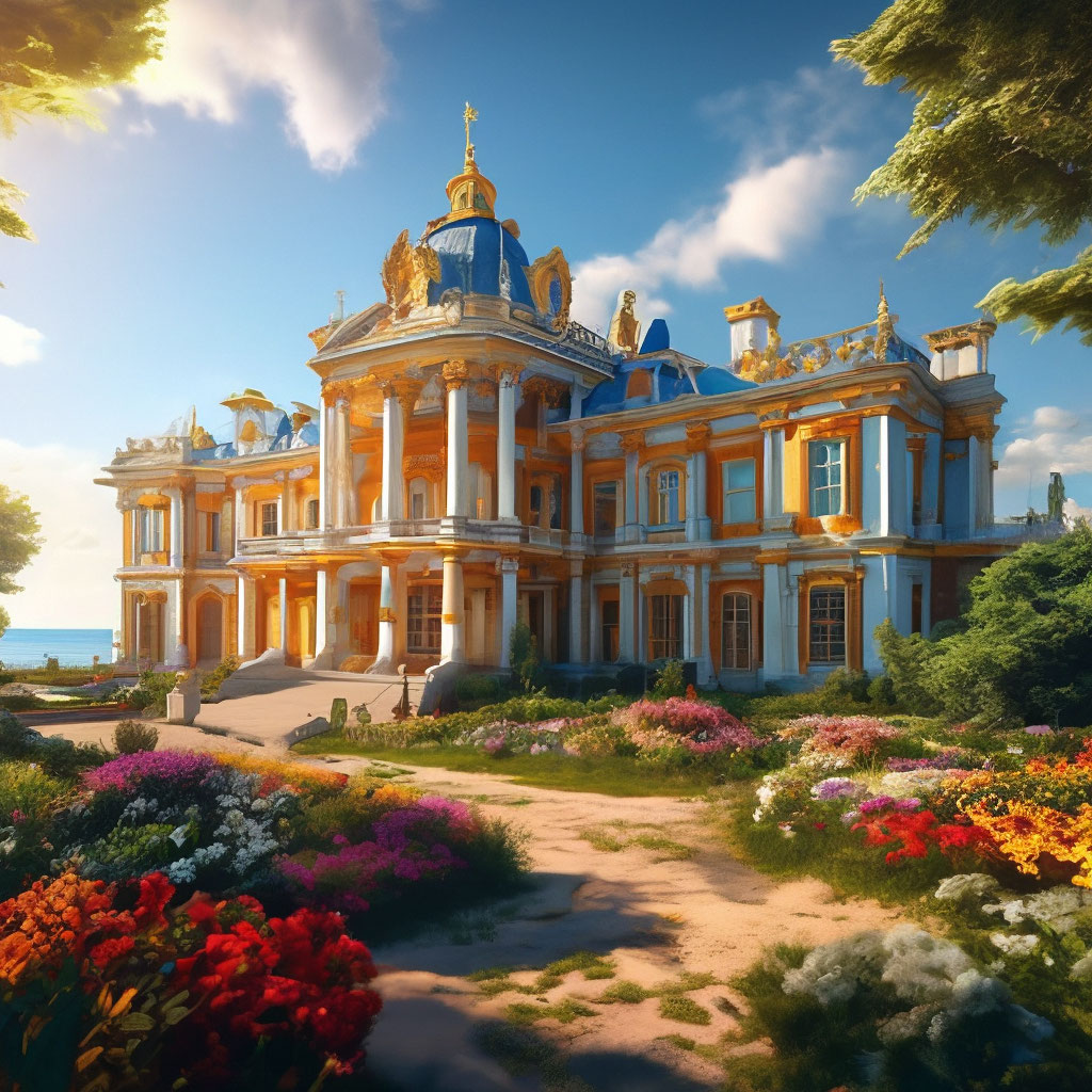 "Beautiful mansion in the south of Russia near the sea, 18th century ...
