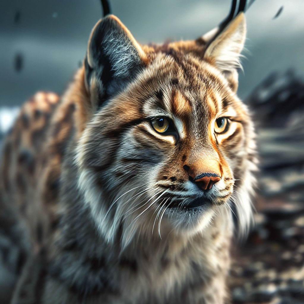 "Cat turning into a lynx animals,detail, realistic, professional photo ...