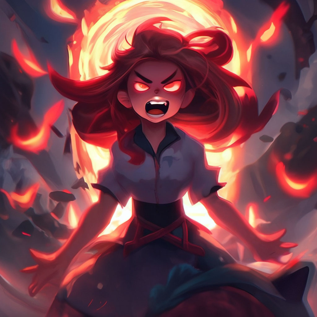 "It's me, your rage" — image created in Shedevrum