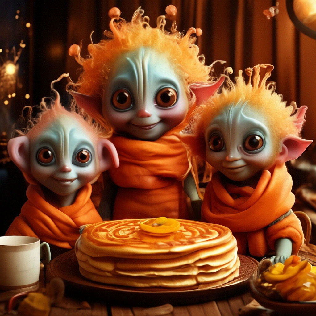 "Maslenitsa 😋 hyper surrealism, flour bakery planet, embracing a family ...