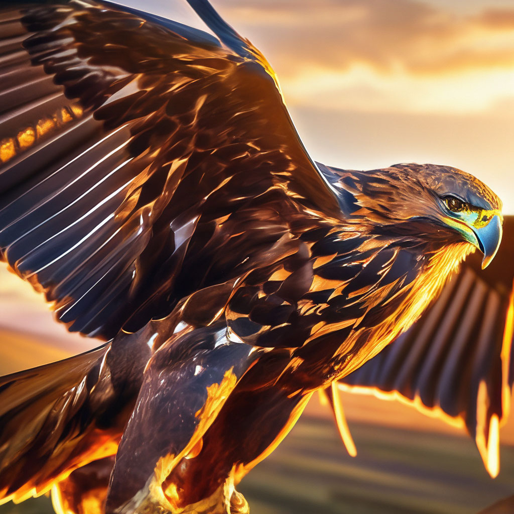 "Golden eagle , Speed, movement, rhythm , suns . Erysipelas. claws ...