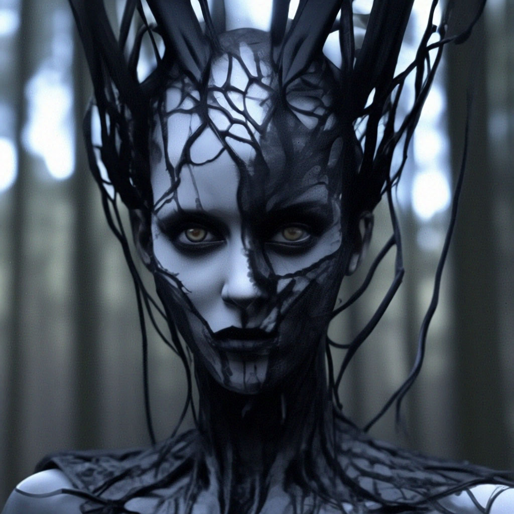 "Moral freaks around me+Gothic+horror+hyperrealism +natural" — image ...