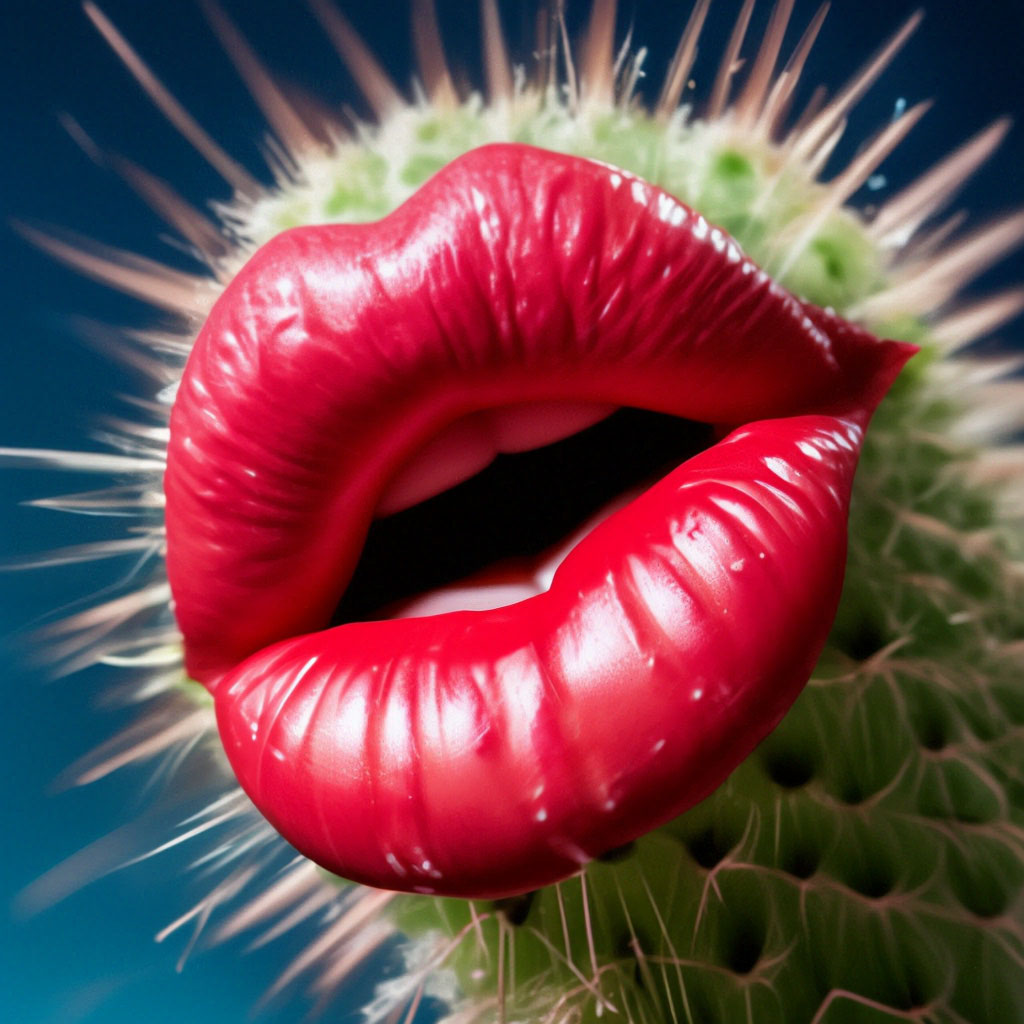 " ️come to TG Hybrid cactus lips --c 50" — image created in Shedevrum