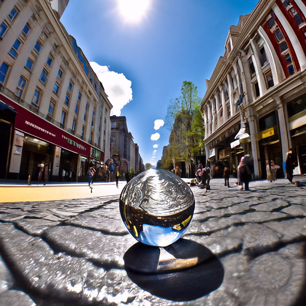 "Crystal street" — image created in Shedevrum