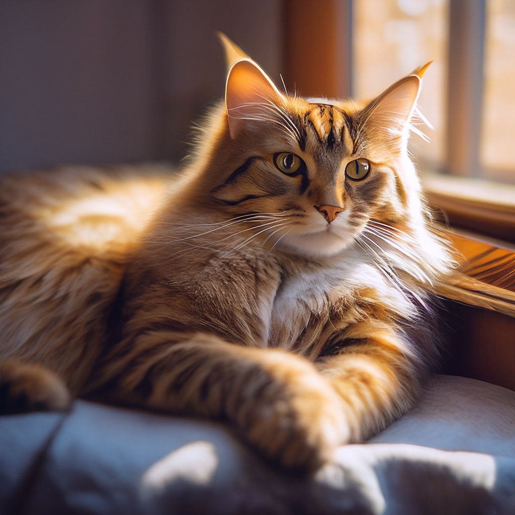 "The cat Vasya is lying down" — image created in Shedevrum