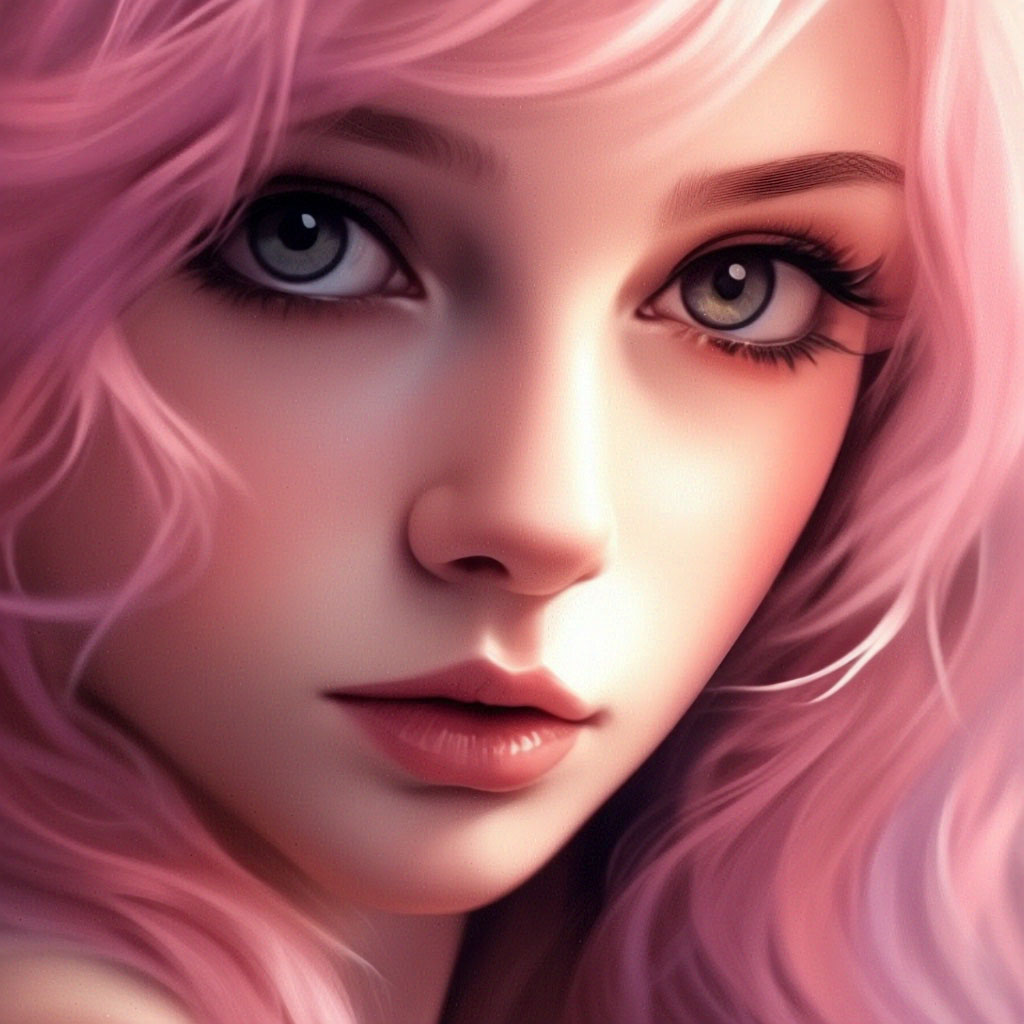 "Girl pale skin drawing,big sad eyes,…" — image created in Shedevrum