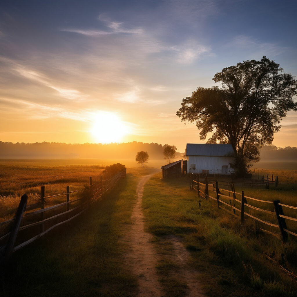 "Good morning Country" — image created in Shedevrum