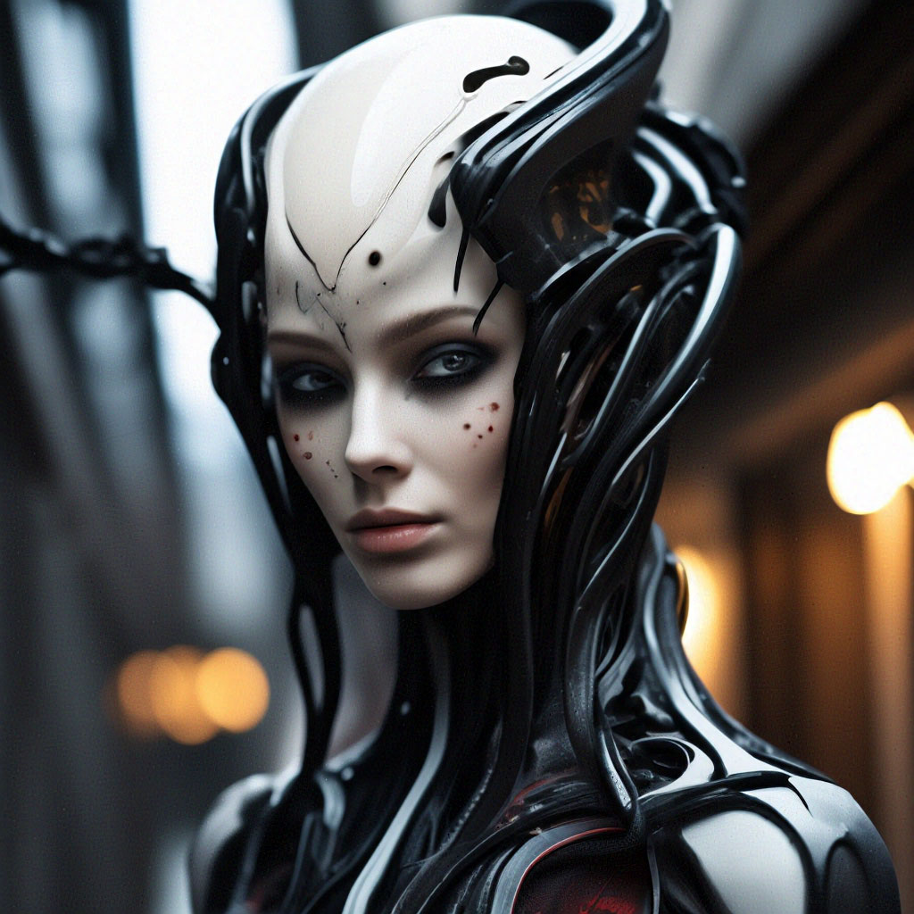 "Creepy tulpa character" — image created in Shedevrum